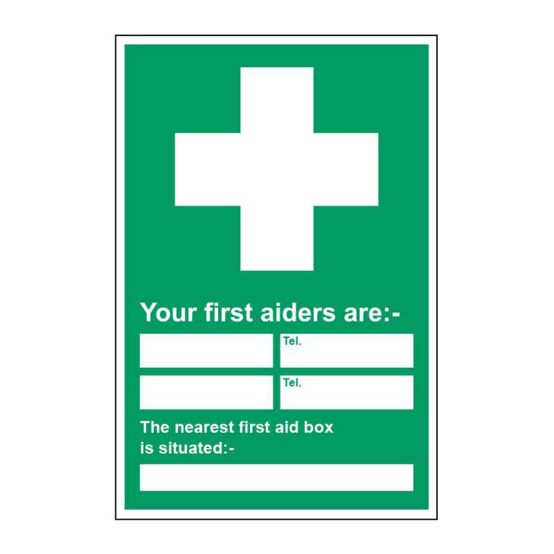 First Aid Location Sign 450 X 600mm Vinyl | Lyreco