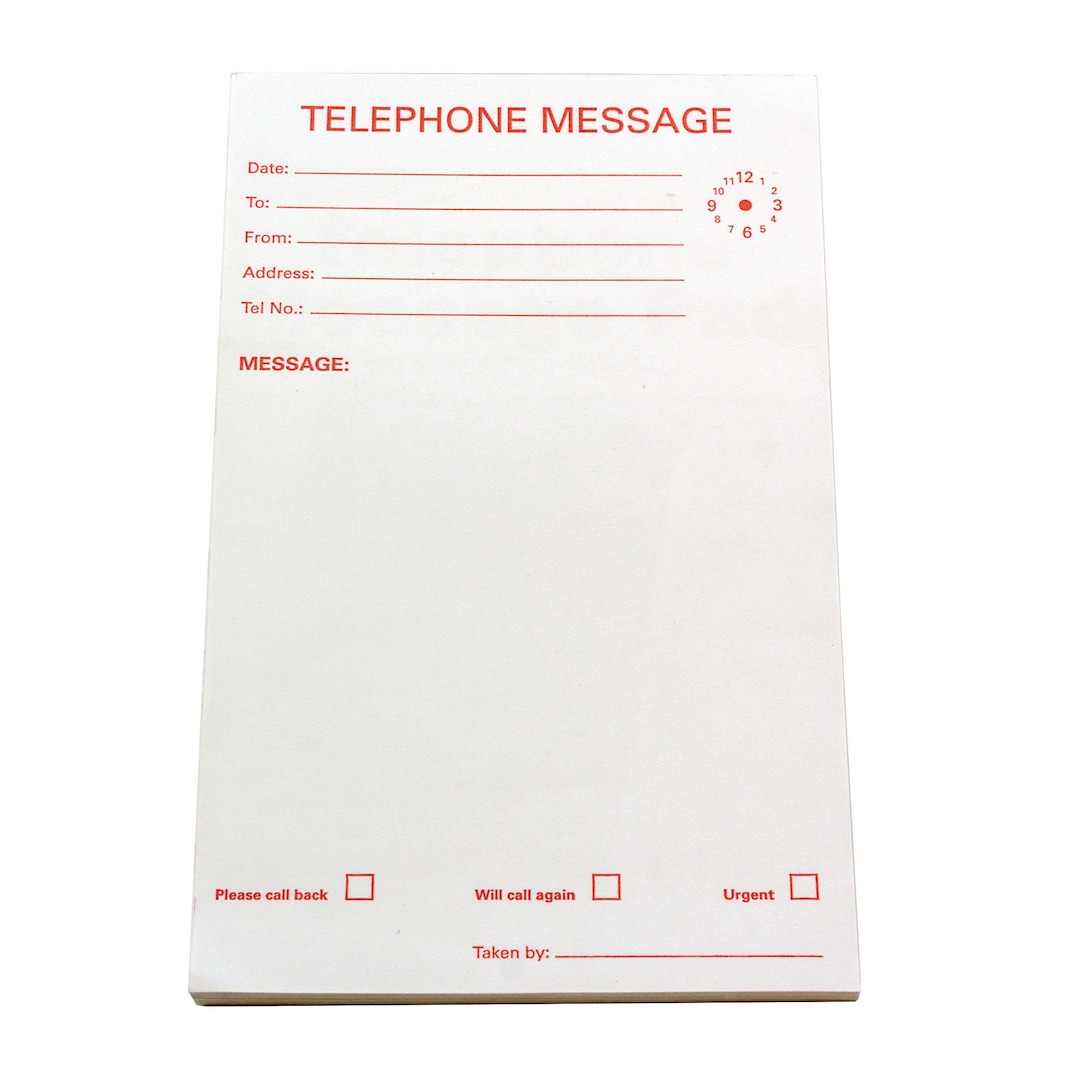 Telephone Message Pads 127 X 203mm - Pack of 10... | Lyreco