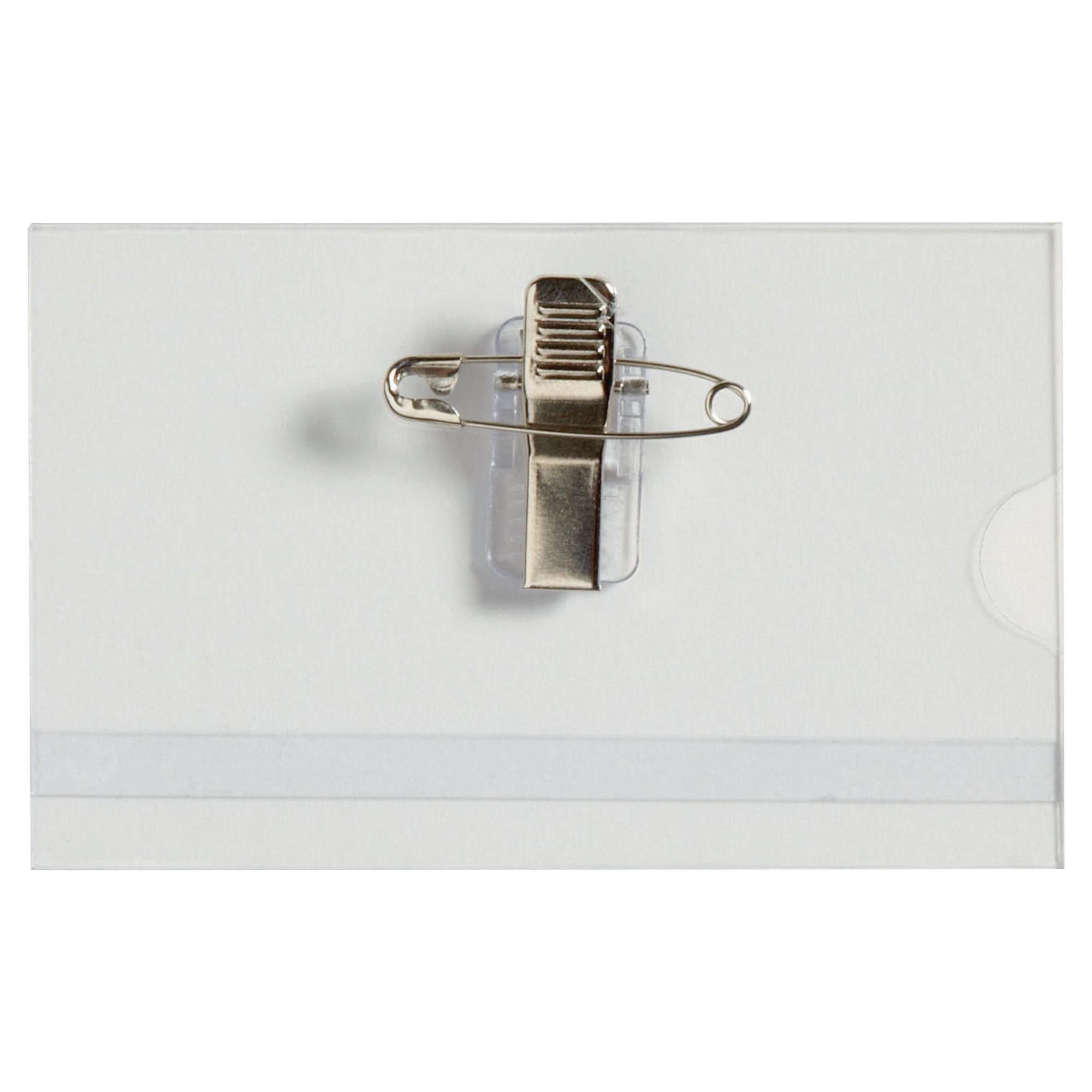 Lyreco Pin/Clip Badges 55x90mm - Pack Of 50 | Lyreco