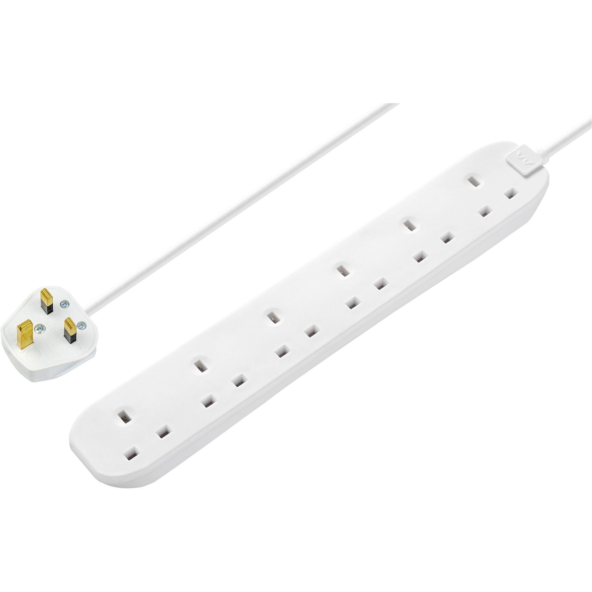 BSG2N-MP Extension Lead 6-Socket 2m 13A White | Lyreco